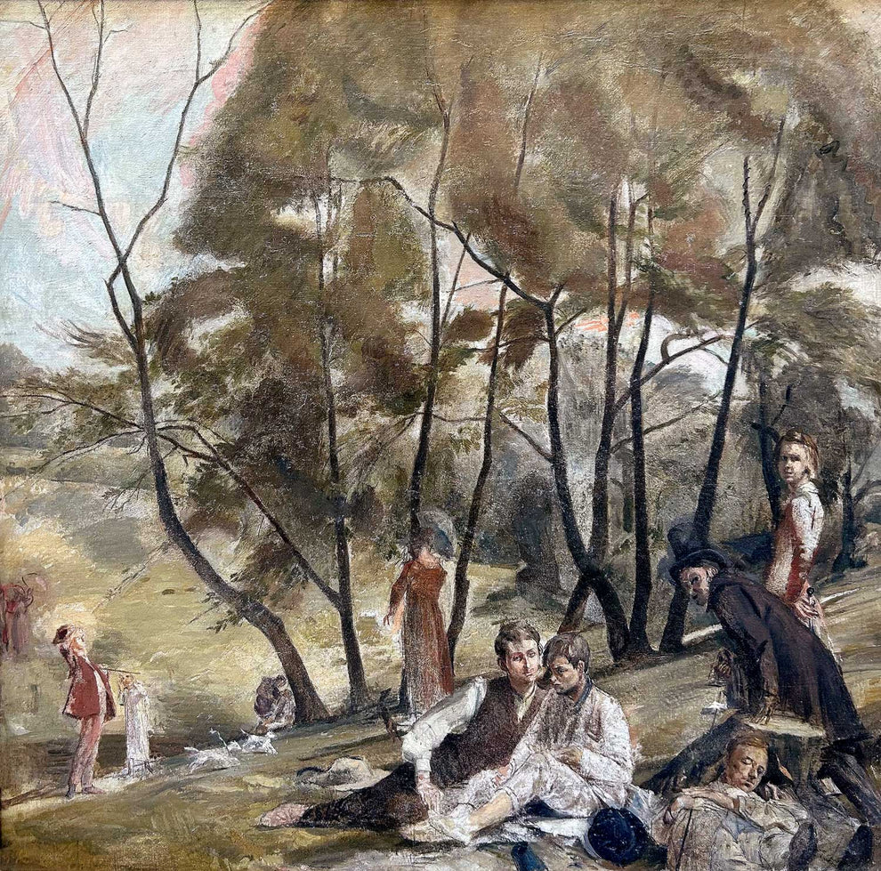 Pastoral Scene with Figures - Robin Guthrie (1902-1971) – Darnley Fine Art